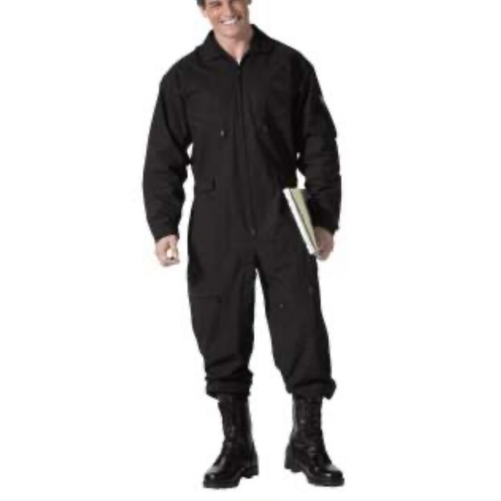 Rothco Black Goth Full Body Flight Suit / Boiler Suit - Gem